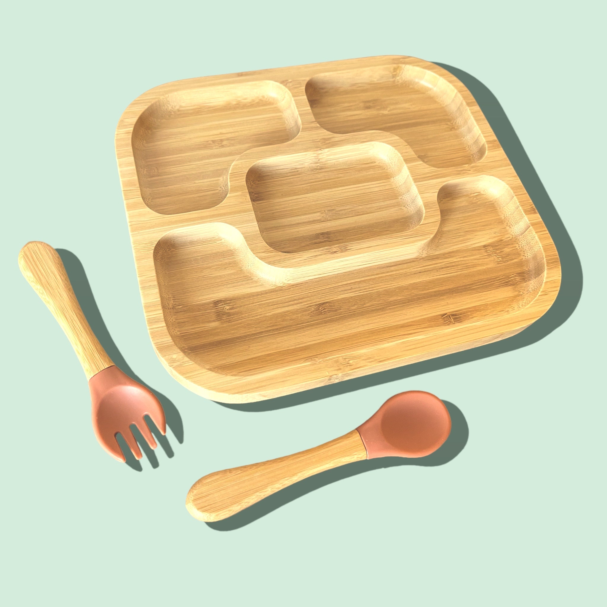Eco-Friendly Bamboo Plate and Cutlery Sets | The Little Bunny Australia